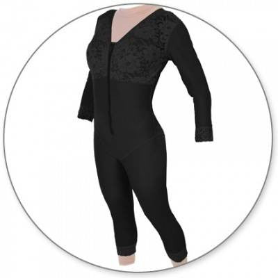 Style 28S - Mid Calf Body Shaper with Sleeves by Contour - DirectDermaCare